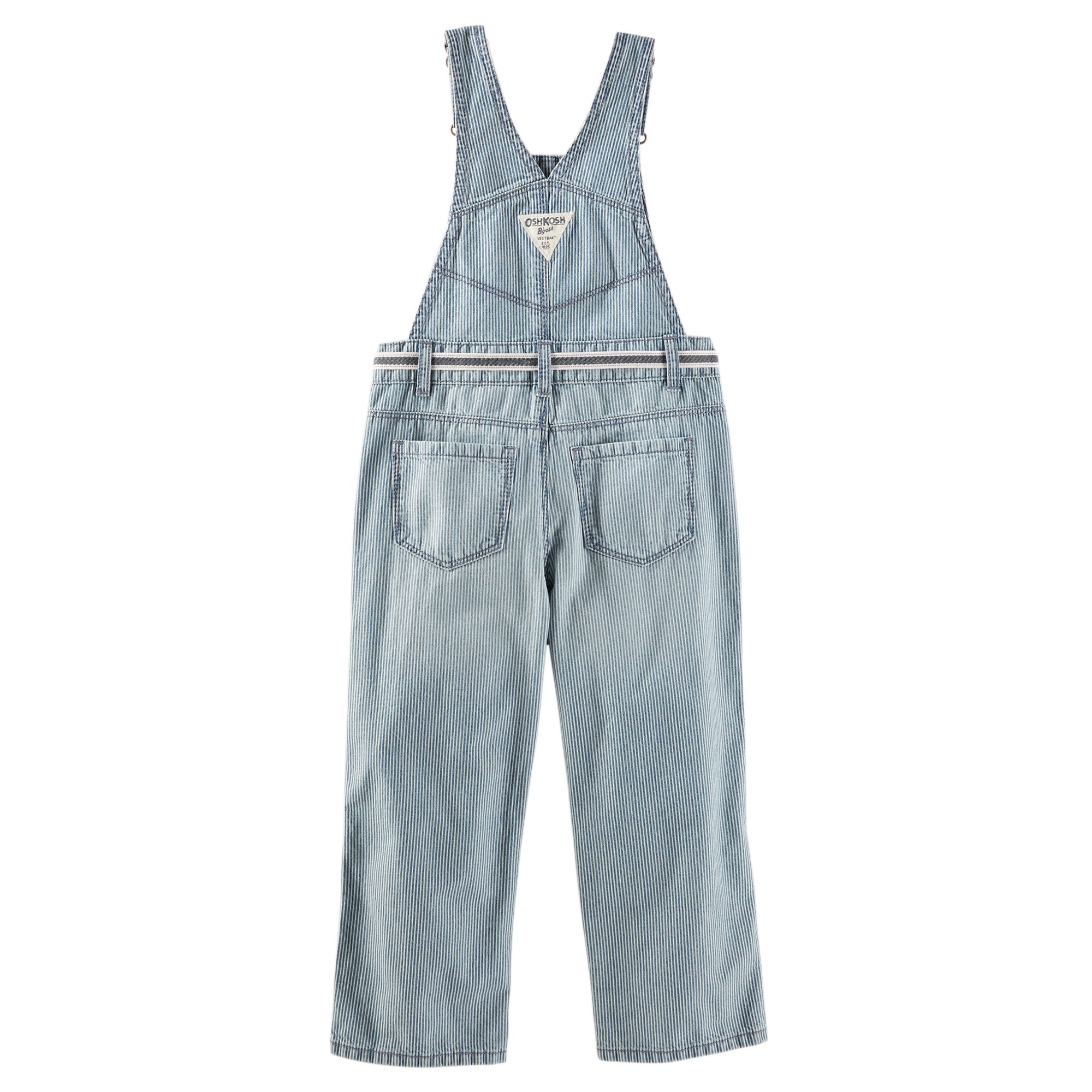 Blue Hickory Denim Overalls | Toddler Girl